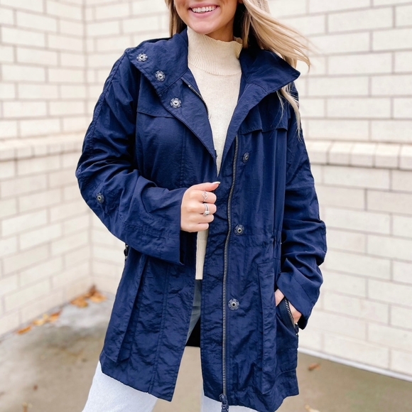 Anthropologie | Jackets & Coats | Anthropologie The Fillmore Blue Gold ...